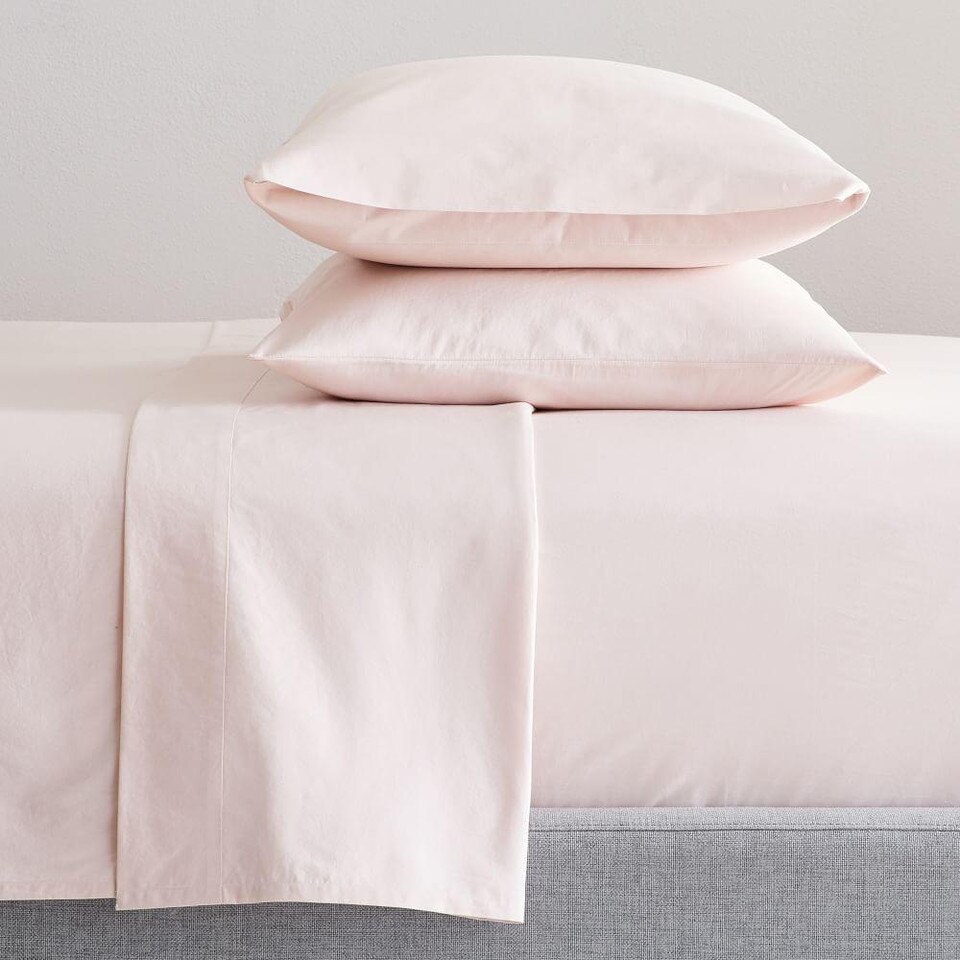 Organic Washed Cotton Percale Sheets | west elm United Kingdom