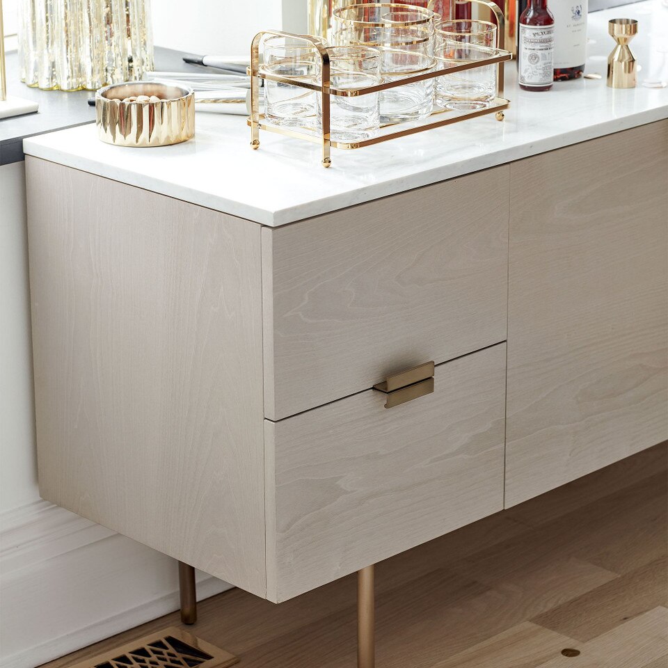 Delphine Sideboard 160cm - Modern Marble & Wood Design | West Elm UK