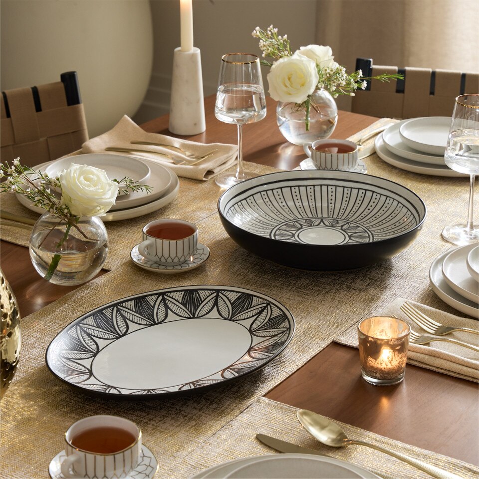 Fez Stoneware Serveware - Artisanal Dining Elegance | West Elm UK