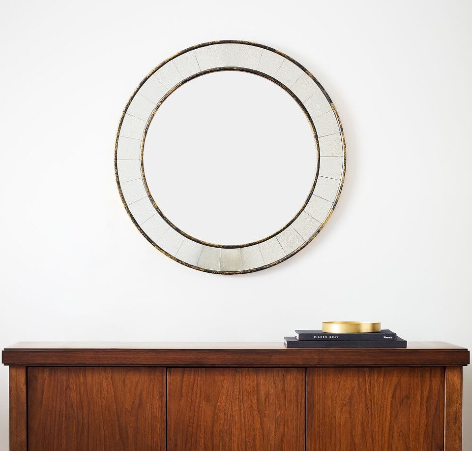 Antique Tiled Round Mirror | West Elm UK