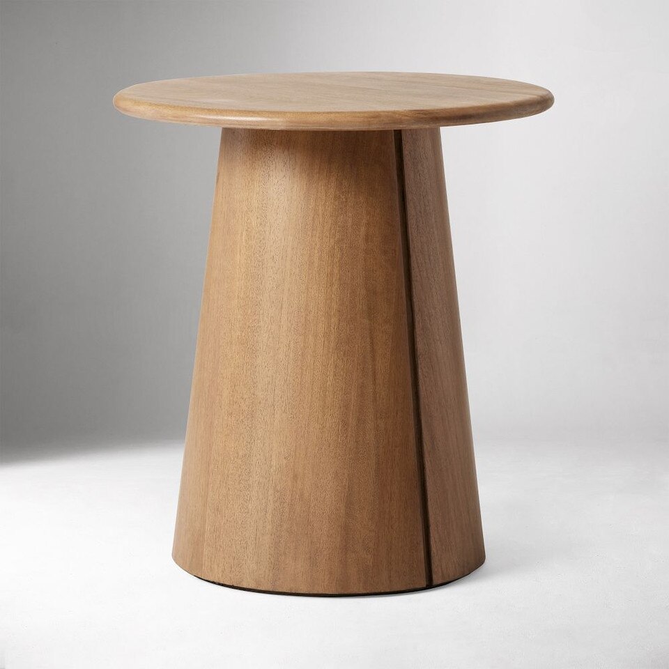 Anton Solid Wood Round Side Table (51 cm) | West Elm UK