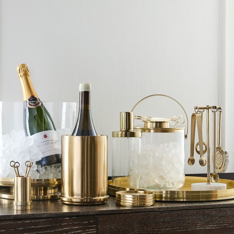 Archer Stainless Steel Coasters - Sleek Protection | West Elm UK