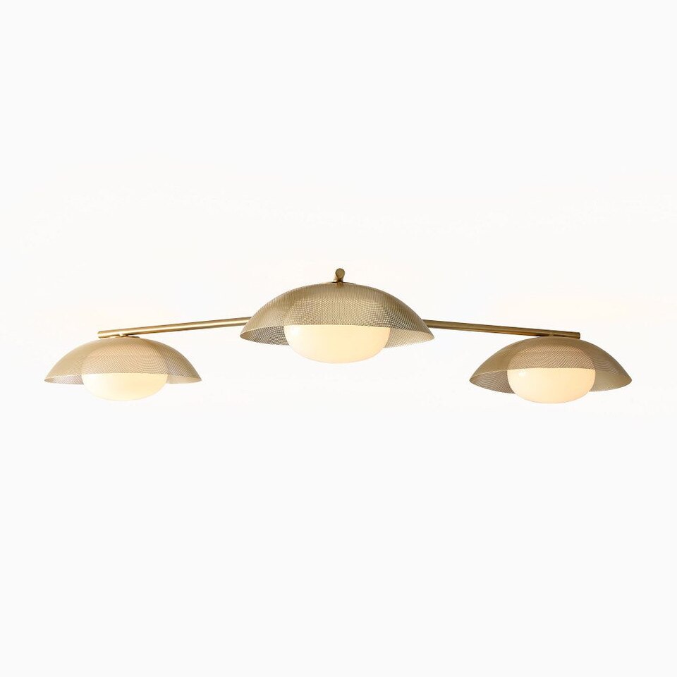Bezel 3-Light Flush Mount - Modern Lighting Fixture | West Elm UK