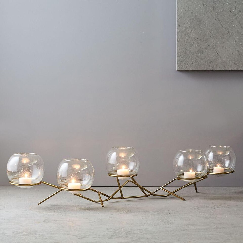 Brass & Glass Globe Centrepiece | west elm United Kingdom