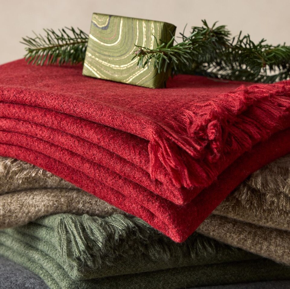 Brushed Woven Throw - Cozy Faux Cashmere Blanket | West Elm UK