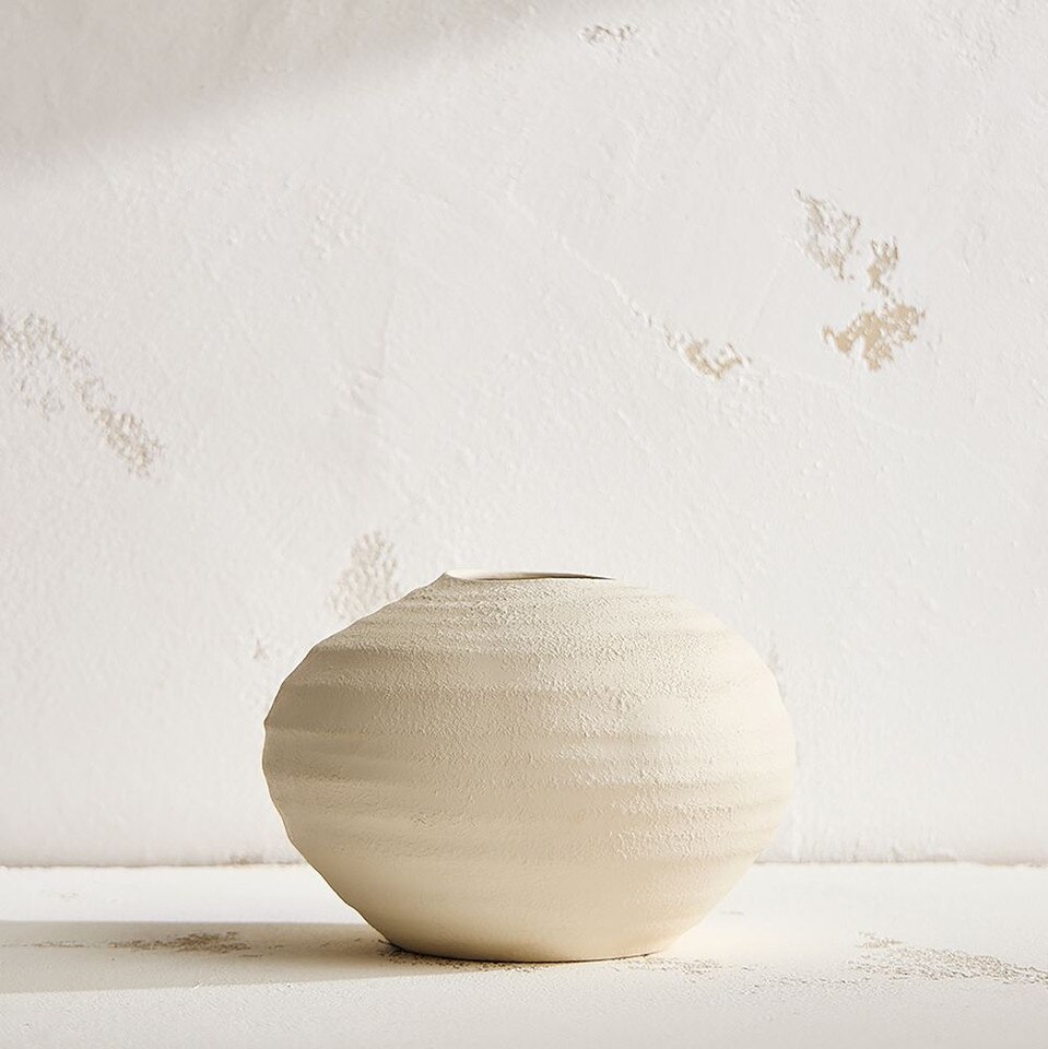 Ceramic Fluted Vases & Centrepiece Bowl | West Elm UK