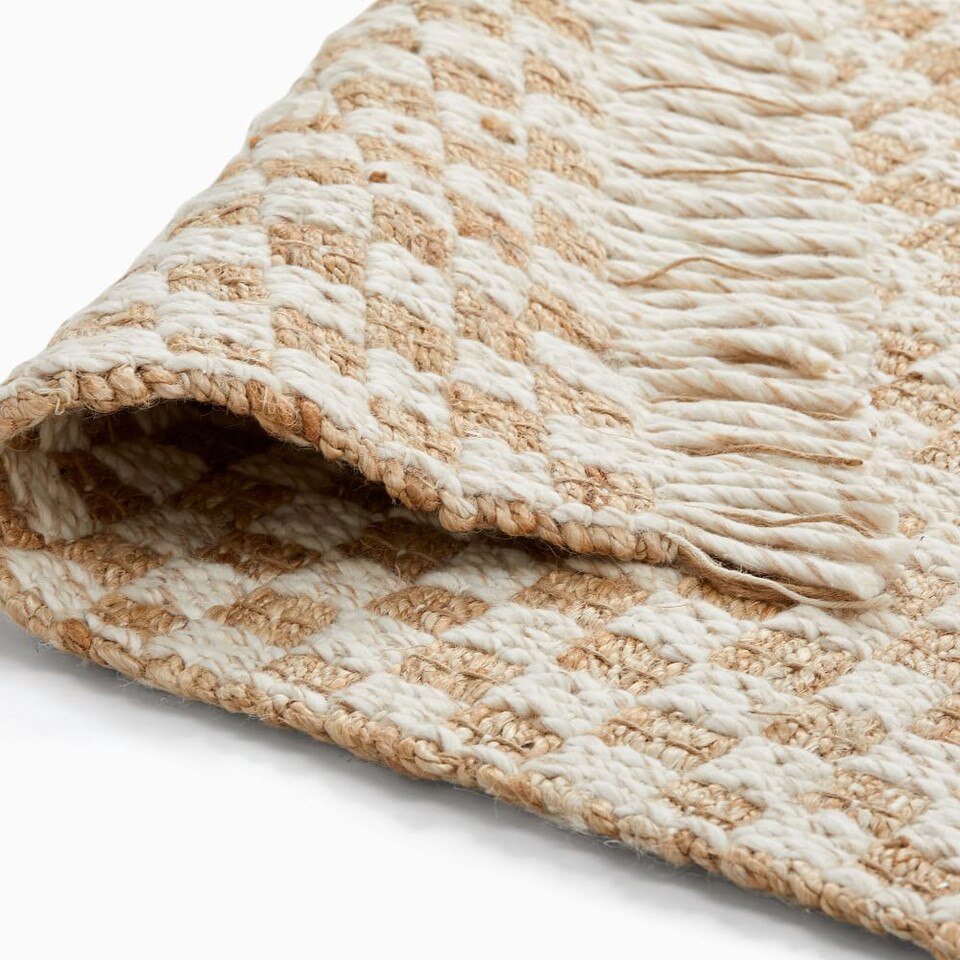 Chess Weave Wool & Jute Rug - West Elm UK