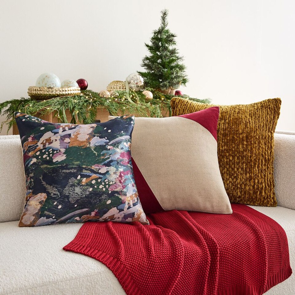 Chunky Chenille Cushion Cover - Modern Luxury Accent | West Elm UK
