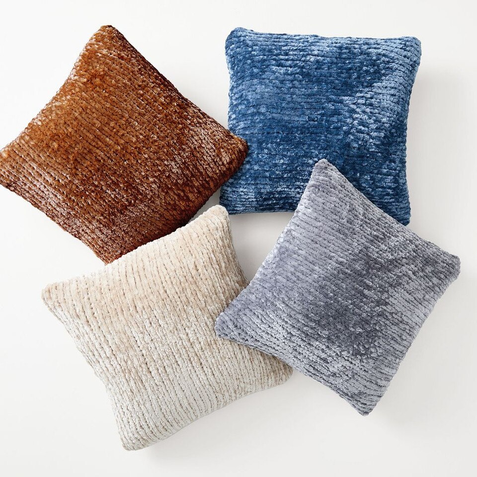 Chunky Chenille Cushion Cover - Modern Luxury Accent | West Elm UK