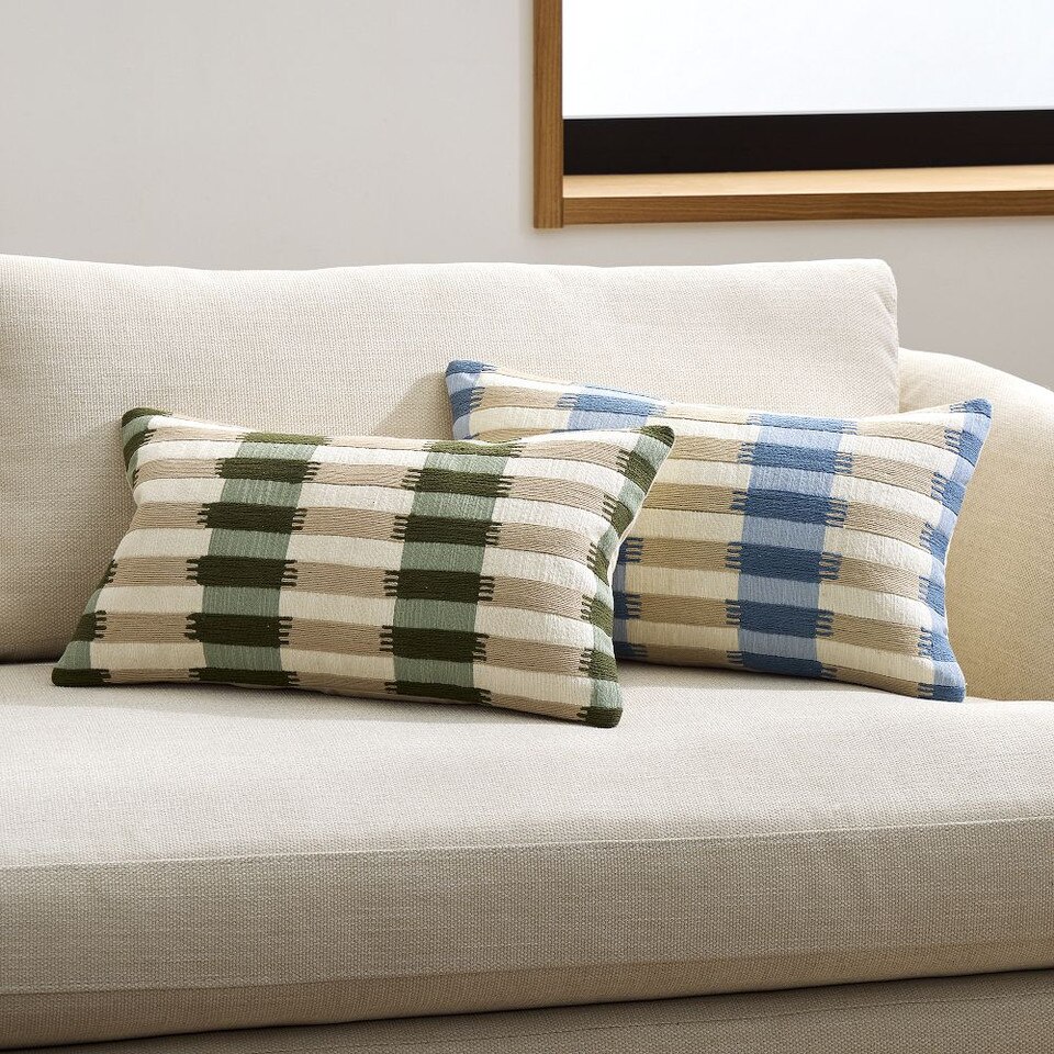 Colourblock Ladder Cushion Cover - Handcrafted Cotton Style | West Elm UK