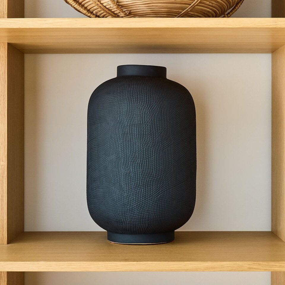 Combed Ceramic Vases - Modern Artistic Decor | West Elm UK