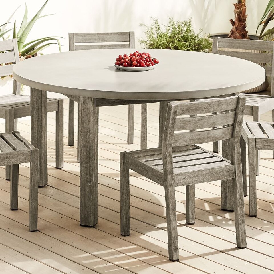 Concrete Outdoor Round Dining Table (60")