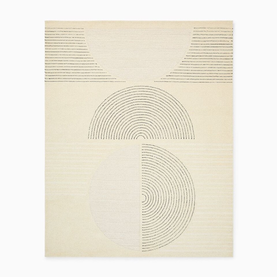 Contiguous Circles Wool Rug - Modern Wool Rug | West Elm UK