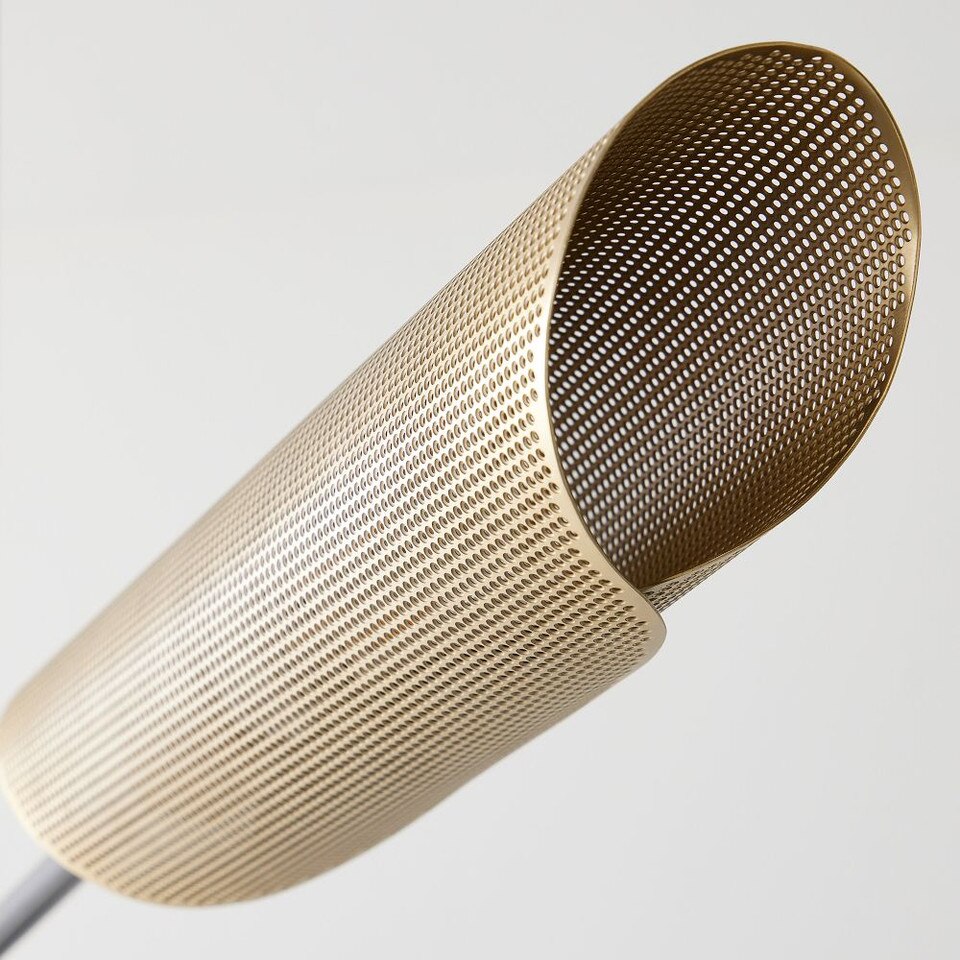 Curl Perforated Chandelier - Modern Brass Lighting | West Elm UK