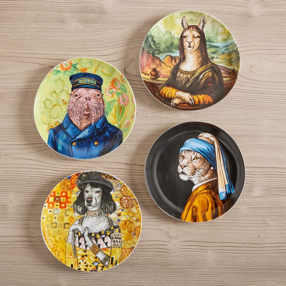 Dapper Animal Works of Art Salad Plate - West Elm UK