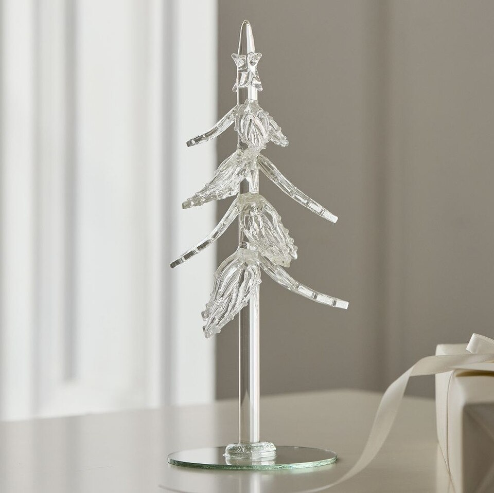 Delicate Glass Tabletop Trees - Festive Elegance Decor | West Elm UK
