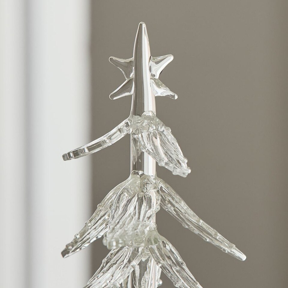 Delicate Glass Tabletop Trees - Festive Elegance Decor | West Elm UK
