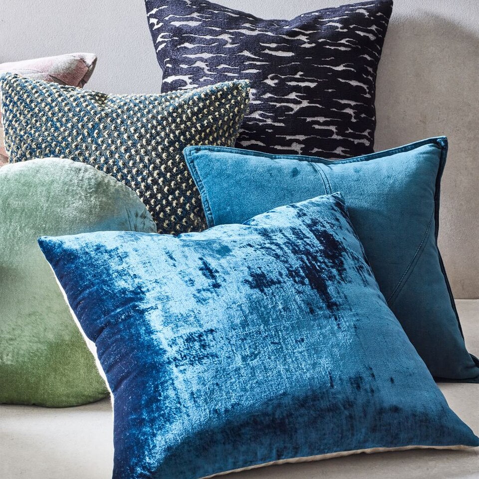 West Elm Velvet Pillow