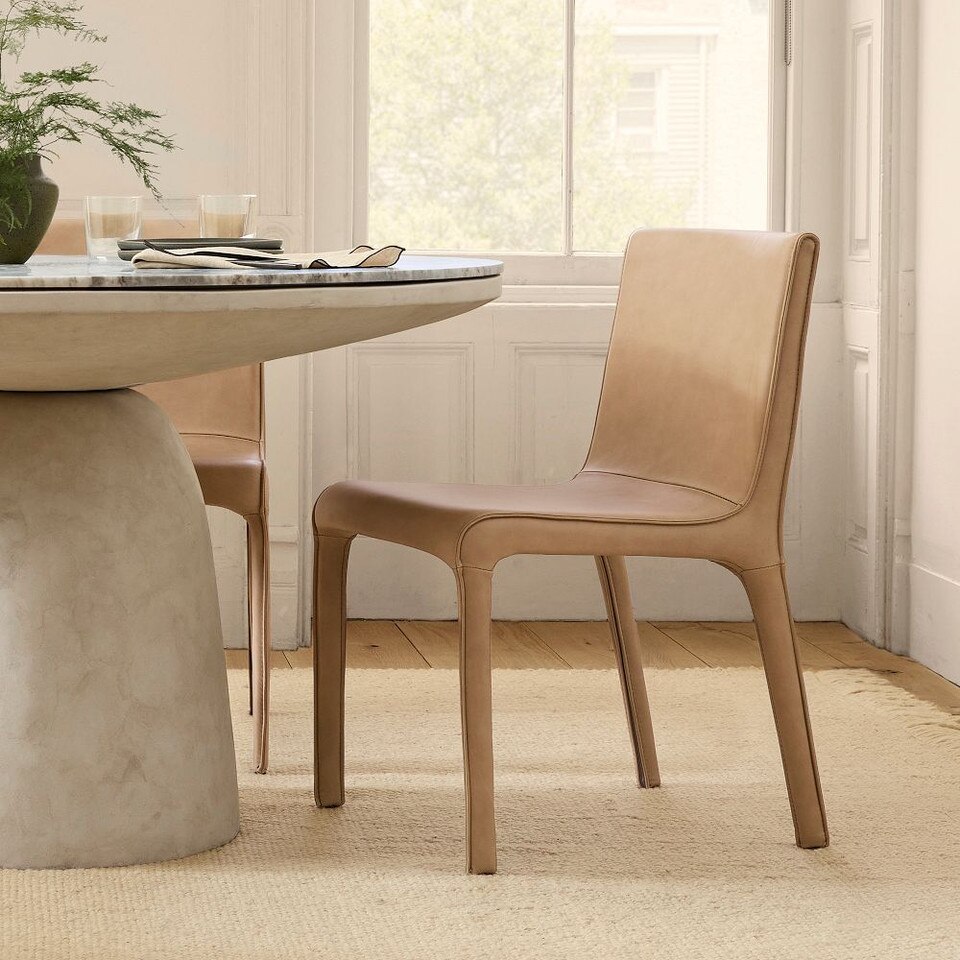 Dolores Leather Dining Chair | West Elm UK