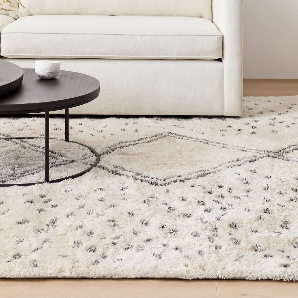 Dot Diamond Low-Shed Shag Rug | West Elm UK