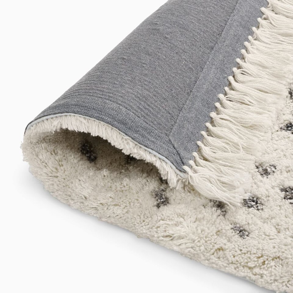 Dot Diamond Low-Shed Shag Rug | West Elm UK