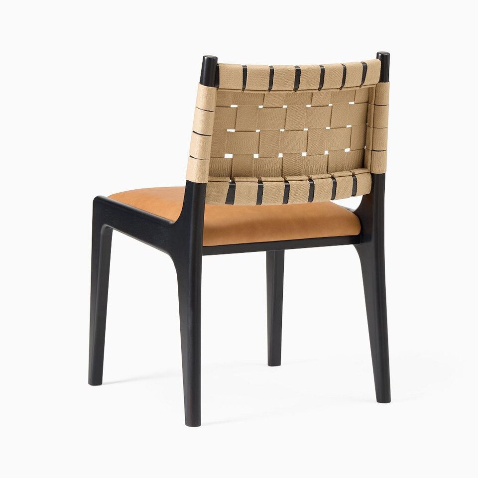 Dunham Dining Chair - Modern Mixed Material Seating | West Elm UK