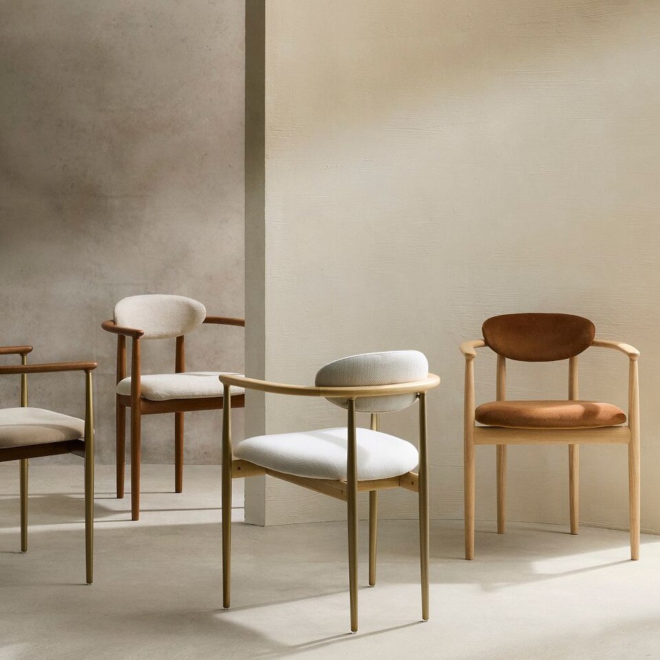 Edison Dining Arm Chair - Modern Scandi Design | West Elm UK