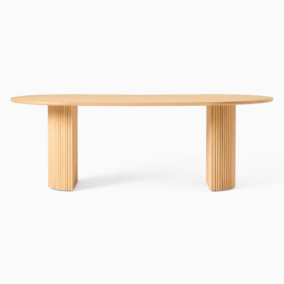 Ellington Oval Pedestal Dining Table (218 cm) - West Elm UK