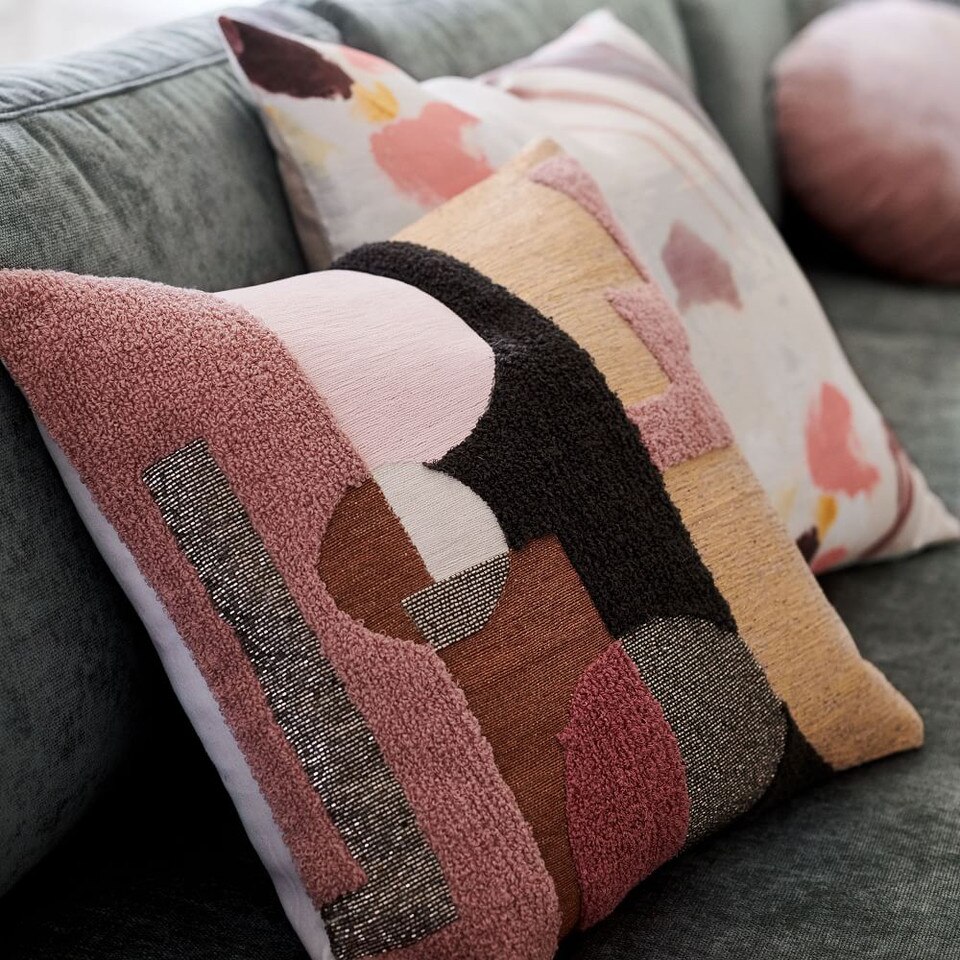 Embellished Deco Shapes Cushion Covers | West Elm UK