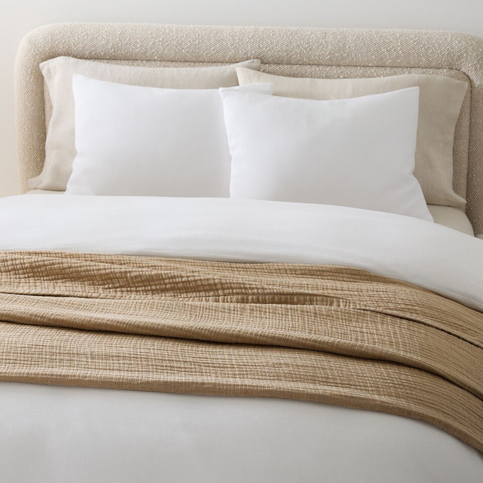 European Flax Linen Blanket | West Elm UK