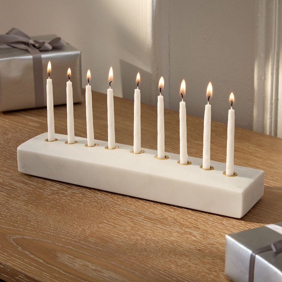 Faceted Stone Menorah | West Elm UK