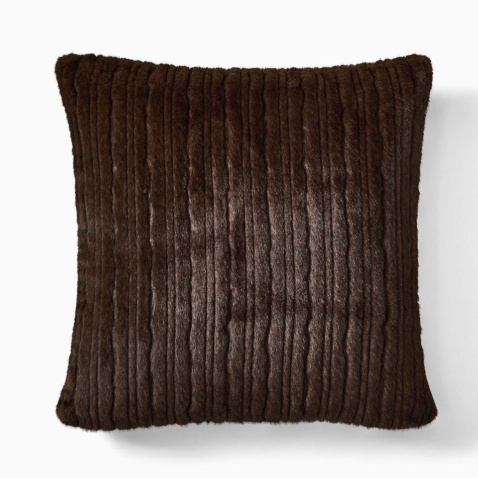 Faux Fur Textured Channel Cushion Cover | West Elm UK