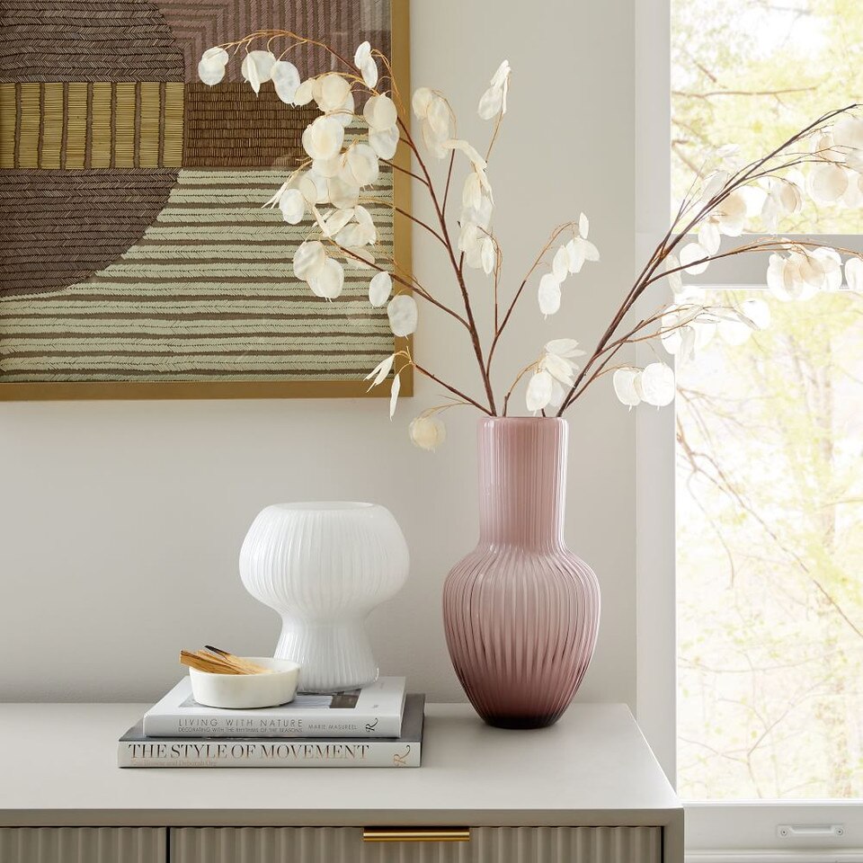 Faux Lunaria Branch - Modern Botanical Decor | West Elm UK