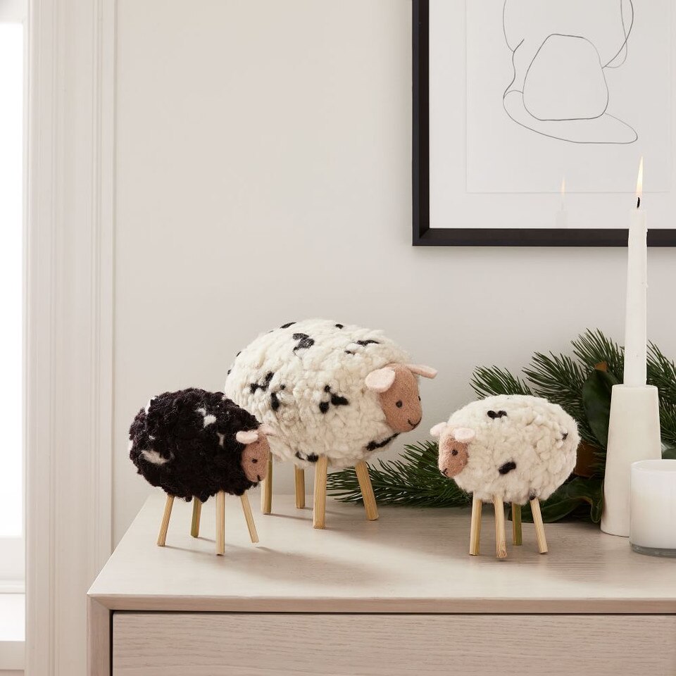 Felt Sheep Object - West Elm UK