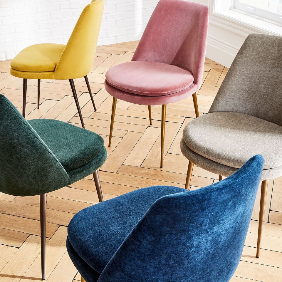Finley Low-Back Upholstered Dining Chair | west elm United Kingdom