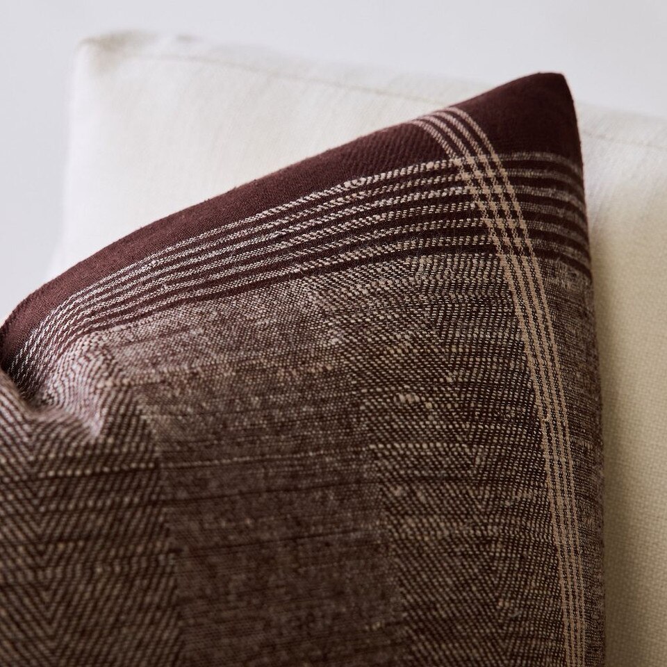 Framed Plaid Cushion Cover | West Elm UK