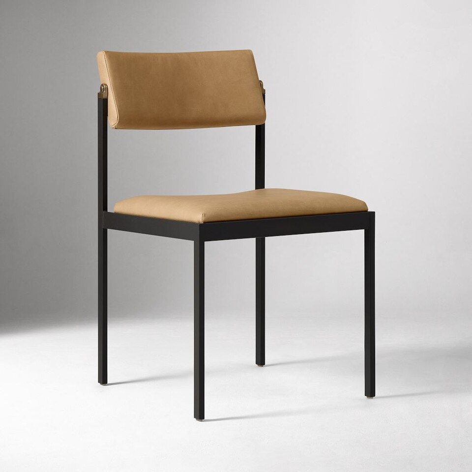 Freeman Leather Pivot Dining Chair | West Elm UK
