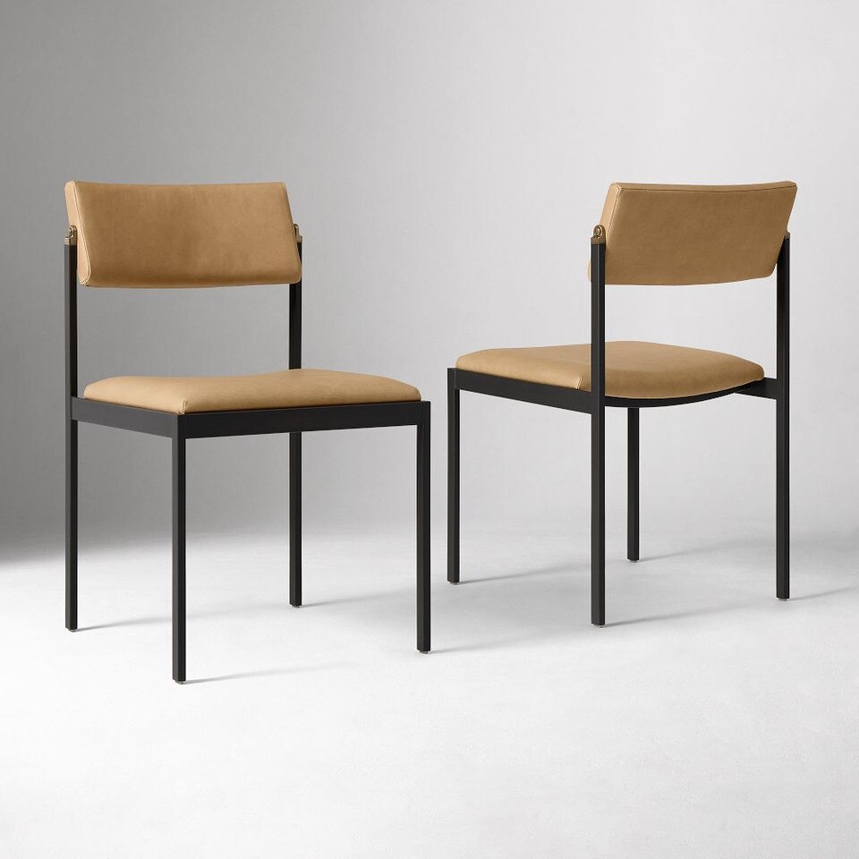 Freeman Leather Pivot Dining Chair | West Elm UK