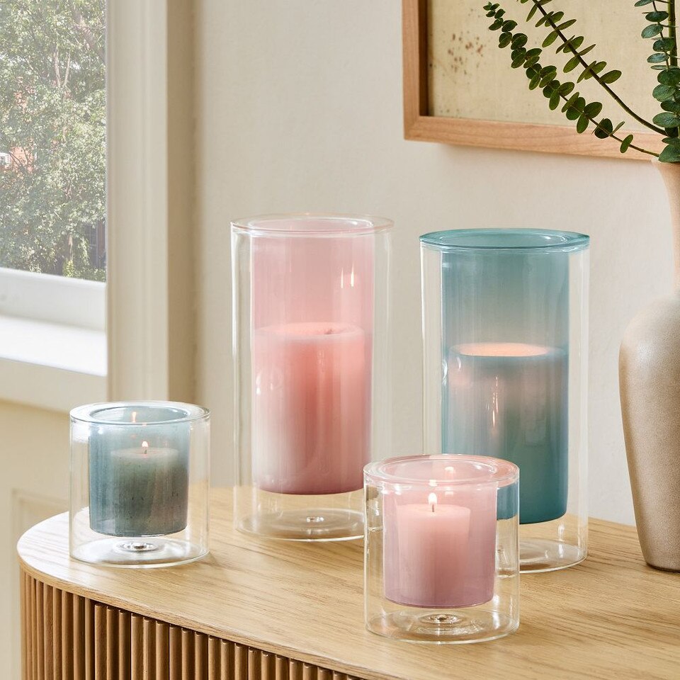Gill Glass Candleholders | West Elm UK