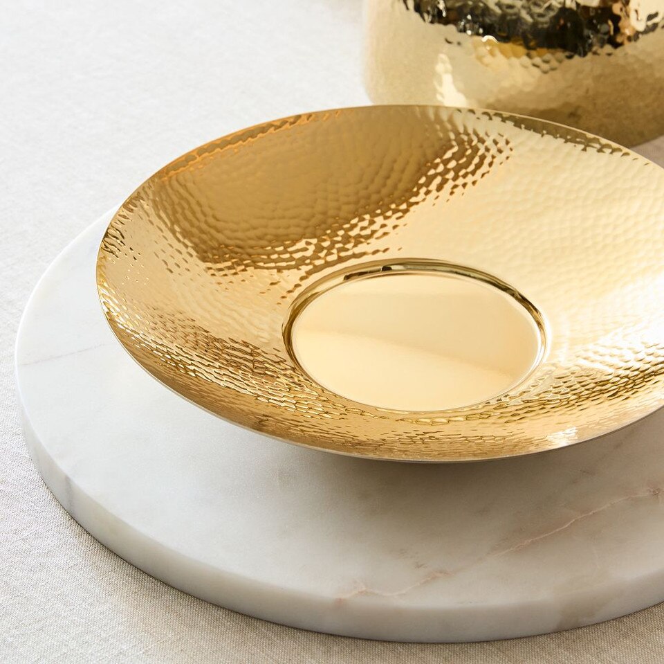 Hammered Brass Date Tray | West Elm UK