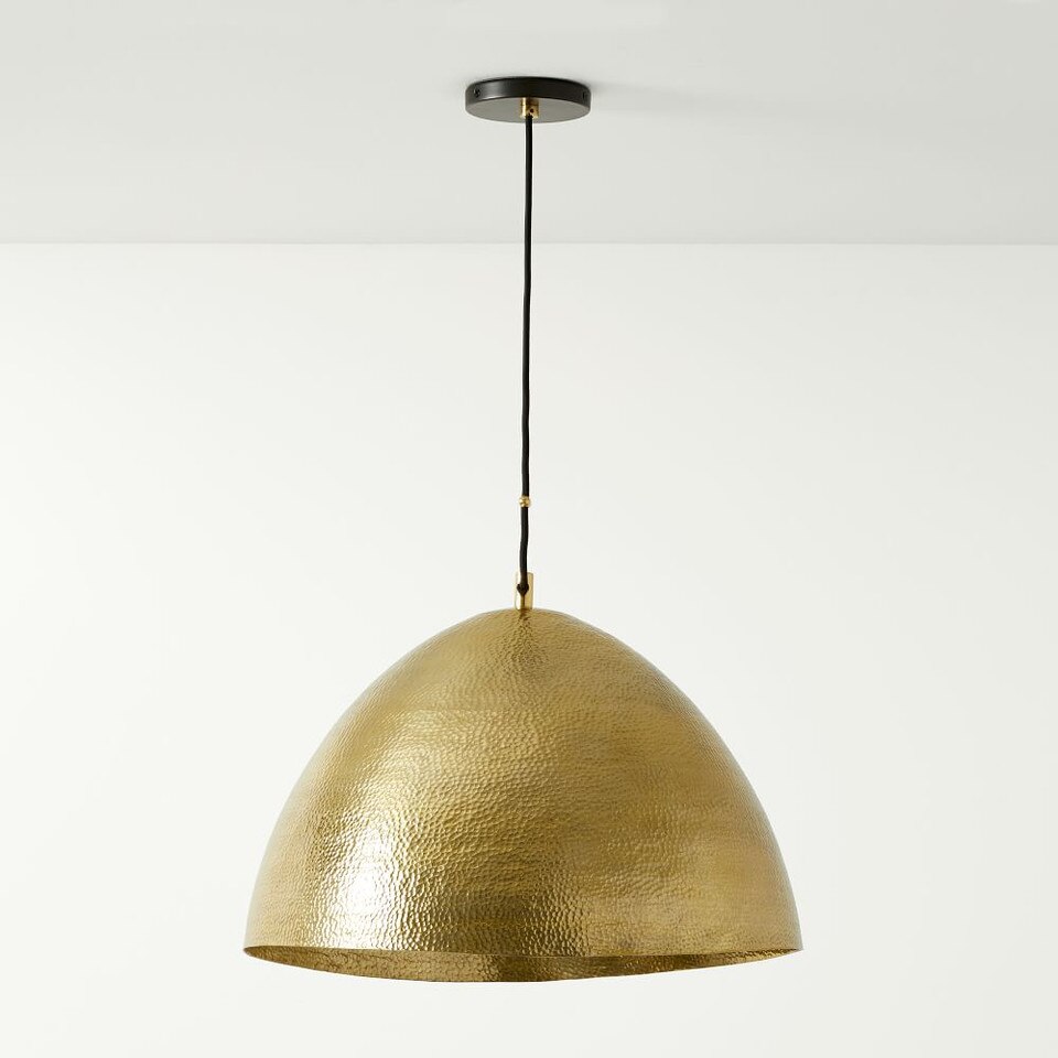 Hammered Metal Pendant | West Elm UK