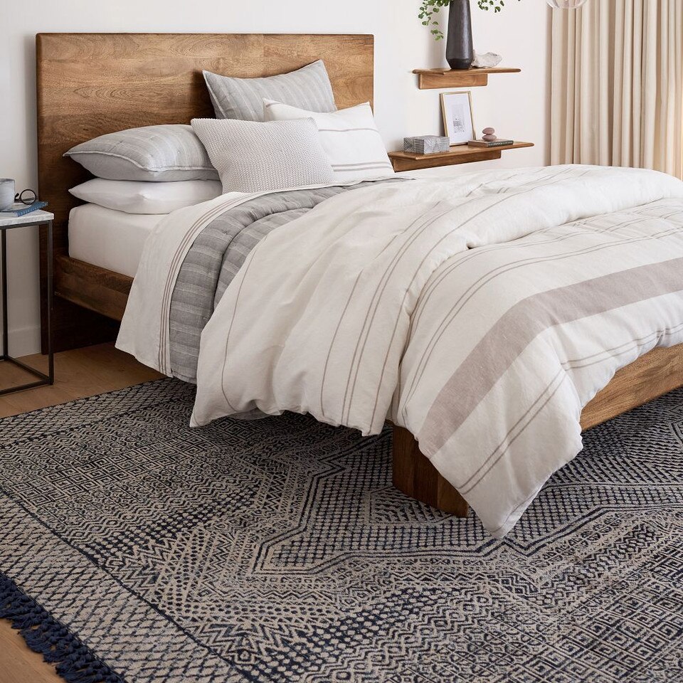 Indra Rug - Modern Viscose & Cotton Flatweave | West Elm UK