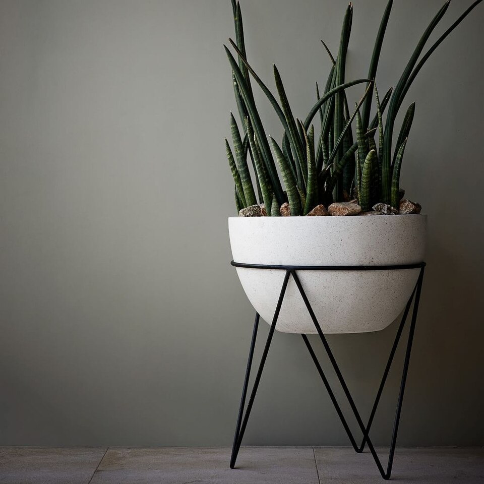 Iris Planter & Chevron Stand | west elm United Kingdom