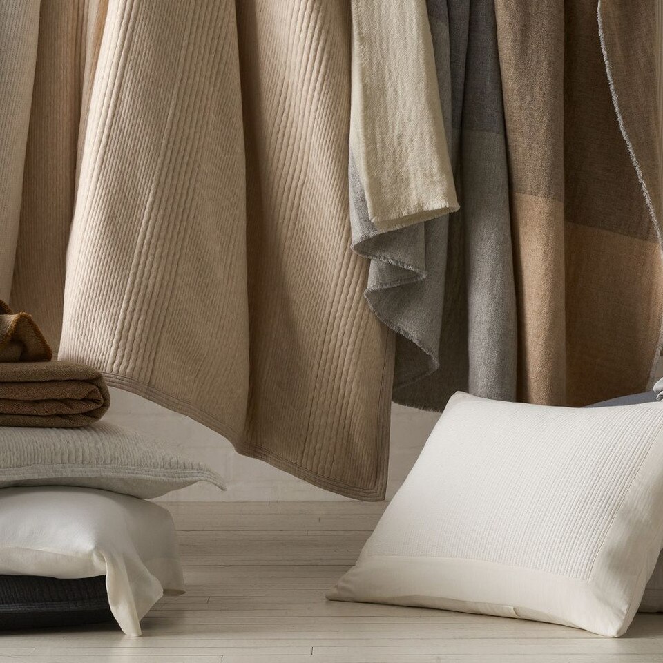 Jersey TENCEL™ Modal Ribbed Border Duvet Cover and Pillowcases | West ...