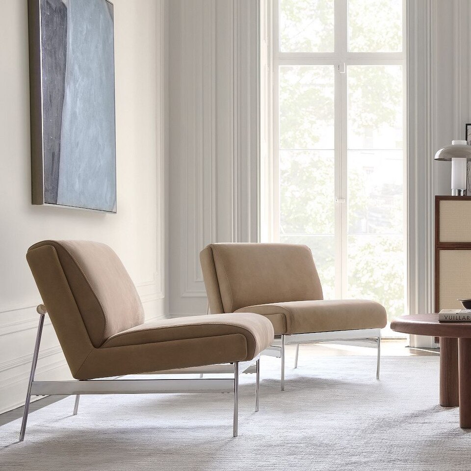 Lacon Leather Slipper Chair - Modern Comfort & Style | West Elm UK