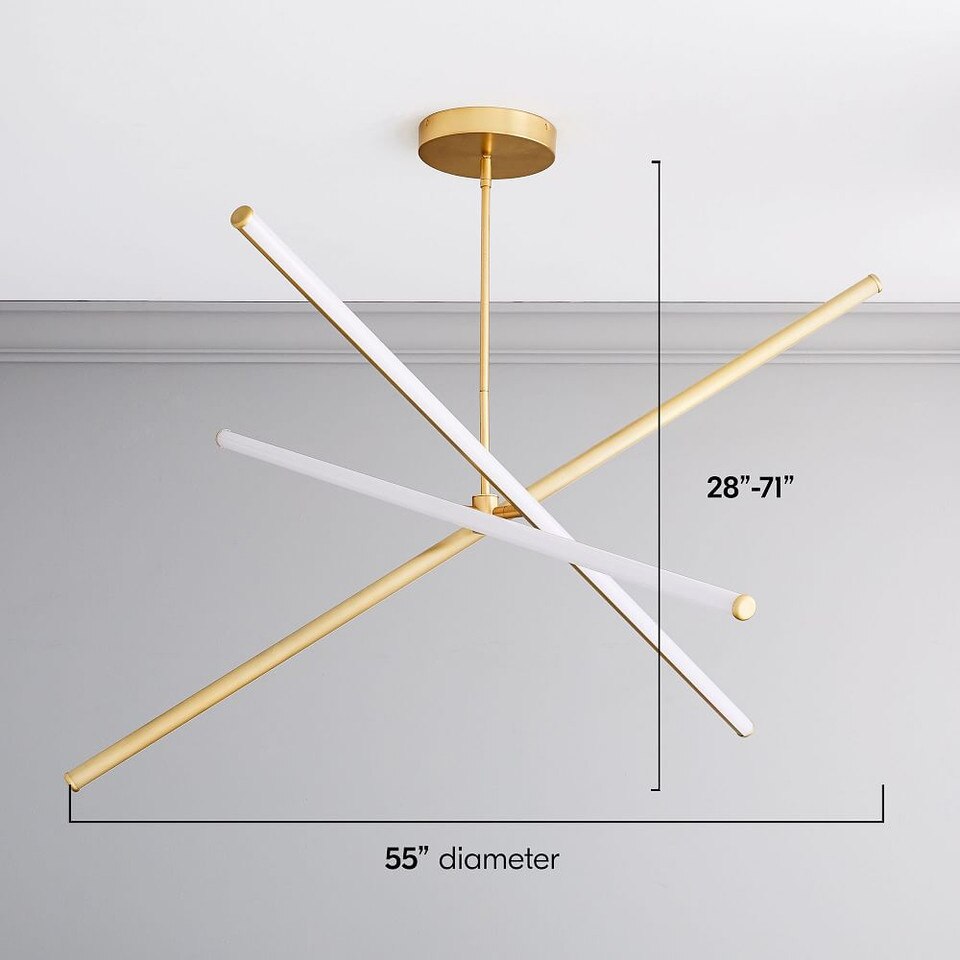 Light Rods LED Chandelier - West Elm UK