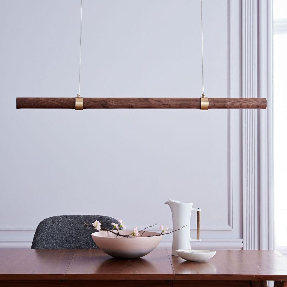 Linear Wood LED Pendant | west elm United Kingdom