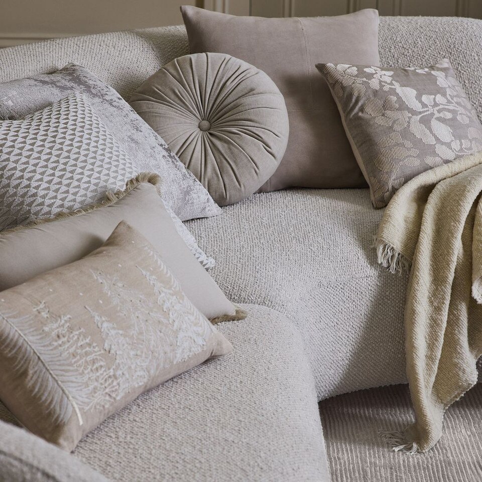 Linework Botanical Cushion Cover - Modern Artisanal Design | West Elm UK