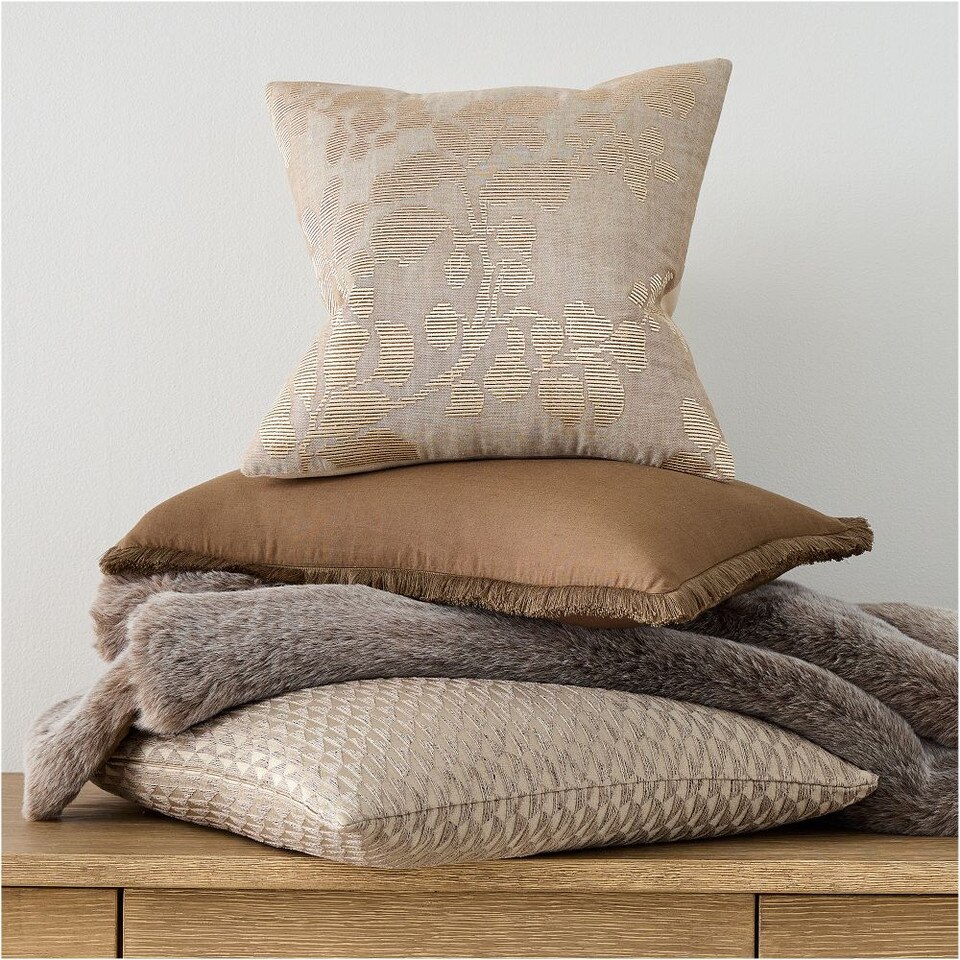 Linework Botanical Cushion Cover - Modern Artisanal Design | West Elm UK