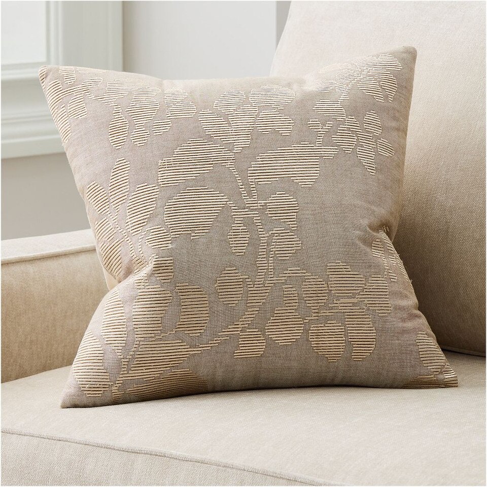 Linework Botanical Cushion Cover - Modern Artisanal Design | West Elm UK